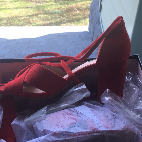 torrid | Shoes | Red Suede Block Heels | Poshmark